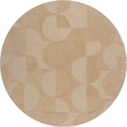 Kusový koberec Moderno Gigi Natural kruh, 160x160 (priemer) kruh, béžová, obývacia izba, Flair Rugs