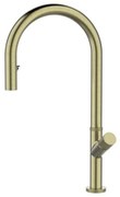 Alveus Swan - Dřezová baterie s výsuvnou sprškou, brushed gold 1150776