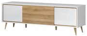 Tv Stolek Vida TV pacific walnut/crystal white