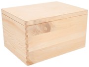 ČistéDřevo Dřevěný box s víkem 40 x 30 x 24 cm bez rukojeti
