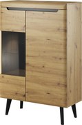 PSK Vitrínová skříň NADIA, Dub Artisan 90 cm