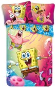 Bavlněné dětské povlečení na jednolůžko 140x200 cm Sponge Bob – Jerry Fabrics