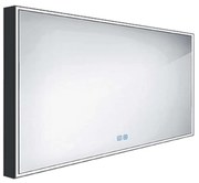 Nimco - Zrcadlo s LED osvětlením, 140x70 cm, dotykový senzor, matná černá ZPC 13008VX-90