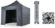 Nůžkový párty stan 3x3 m TENTino BIG HEXAGON Barva opláštění (Zvolte variantu): 17A - ANTRACIT