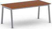 Jednací kancelářský stůl PRIMO BASIC, 180x90 cm, šedostříbrná podnož, třešeň