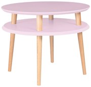 Růžový konferenční stolek Ragaba UFO, Ø 57 cm