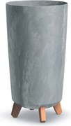 PRO Květináč GRACIA TUBUS SLIM BETON EFFECT 23,9 cm šedý
