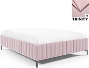 Eka Čalouněná postel CARLO 90x200 cm Barva látky Trinity: Světle růžová (Trinity 2319), Úložný prostor: Bez úložného prostoru