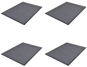 PVC rohožky 4 ks šedé 90 x 60 cm 278749