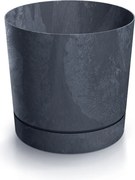 PRO Květináč TUBO P BETON EFFECT 12,8cm antracit