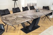 Rozkládací keramický jídelní stůl Magma 180-220-260cm taupe mramor
