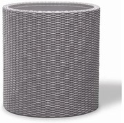 Květináč KETER Cylinder M Silver Grey