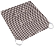 Bellatex Sedák hladký Ulla 40x40 cm na suchý zip Kostička hnědá