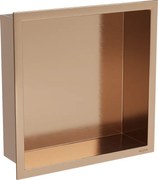 Mexen X-Wall-R nástěnná nika s přírubou 30 x 30 cm, kartáčovaná měď - 19C0303010
