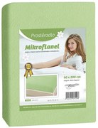 Bellatex Prostěradlo Mikroflanel 90x200 cm světlá zelená
