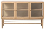 Vitrína z dubového dřeva v přírodní barvě 88x140 cm Elba – Unique Furniture