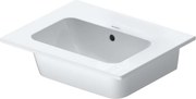 Duravit ME by Starck - Umyvadlo 53x43 cm, s přepadem, bez otvoru pro baterii, DuraShield, bílá 233653AA60