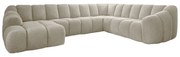 Béžová rohová pohovka (pravý roh/do "U") Shell – Miuform