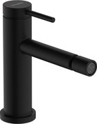 Hansgrohe Tecturis S, bidetová páková baterie s odtokovou soupravou s táhlem, černá matná, HAN-73201670