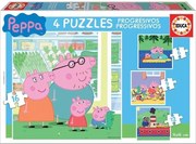 Puzzle educa puzzle prasátko pepina 4v1 (6,9,12,16 dílků)