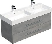 Koupelnová skříňka s umyvadlem SAT Cube Way 120x53x46 cm beton mat CUBE461202BESAT