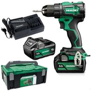 HiKOKI - 18V AKU vrtací šroubovák, 2x aku 5,0 Ah Li-Ion, nabíječka DS18DEWFZ