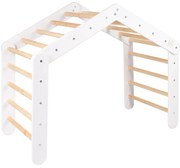 Bílý pikler trojúhelník z borovicového dřeva 61x112x94 cm Montessori – Meowbaby
