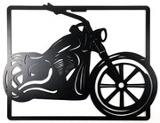 Živá Zeď Dřevěná nástěnná dekorace Černá motorka