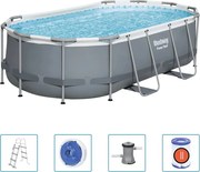 Bestway Power Steel Nadzemní bazén oválný 427 x 250 x 100 cm