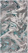 Kusový koberec Eris Marbled Emerald, 80x150, modrá, kancelária, Flair Rugs