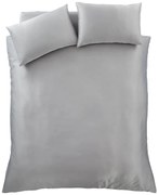 Šedé saténové povlečení na dvoulůžko/prodloužené 230x220 cm Silky Soft – Catherine Lansfield
