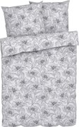 Livarno home Ložní povlečení Renforcé, 200 x 220 cm, 70 x 90 cm (květiny/bílá/šedá)