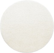 Ayyildiz, Kusový koberec Life Shaggy 1500 cream kruh, 160x160 (průměr) kruh, bílá, ložnice
