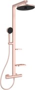 Ideal Standard - Sprchový set s termostatem, průměr 26 cm, 2 proudy, rosé BD583ROROZ3