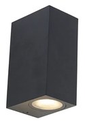 Sada 3 chytrých nástěnných svítidel černá 2-světelná IP44 vč. Zigbee GU10 - Baleno