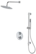 Cersanit Zen - Sprchový set s termostatem pod omítku, s tělesem, průměr 25 cm, chrom S952-032