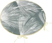 Bellatex Sedák Adéla kulatý hladký průměr 40 cm Chmýří Šedá,Bílá