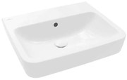 Villeroy & Boch O.novo - Umyvadlo 55x46 cm, s přepadem, bez otvoru pro baterii, CeramicPlus, alpská bílá 4A4157R1