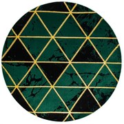 Koberec kulatý EMERALD výhradní 1020 glamour, stylový mramor, tro