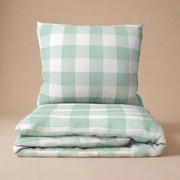 Bavlněné povlečení Kostky - mint Velikost: 140 x 200 + 70 x 90