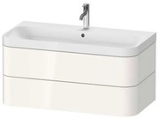 Duravit Happy D.2 Plus - Skříňka s umyvadlem 48x98x49 cm, 2 zásuvky, bílá vysoký lesk HP4348O2222