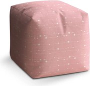 Sablio Taburet Cube Hvězdy a tečky na provázku - 50x50x50 cm