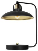 Stolní lampa Felix, 1x zlaté/černé kovové stínítko, b/g