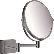 Hansgrohe AddStoris, kosmetické zrcadlo Ø188 mm, kartáčovaný černý chrom, HAN-41791340