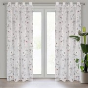 ZÁCLONA NA KROUŽCÍCH BESSY 140X250 CM VZOROVANÁ