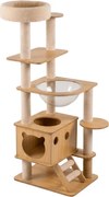Kočičí stromové škrabadlo HAPPY CAT 147x40x40 cm, béžové