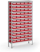 Regál s plastovými boxy ShelfBox, 2000 x 1000 x 400 mm, 60x box E
