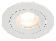 Chytré zapuštěné bodové svítidlo bílé kulaté IP44 vč. Wifi GU10 50mm - Xena