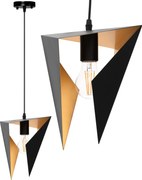 Toolight - Trojúhelníková stropní lampa 1xE27 APP253-1CP, černá, OSW-08008