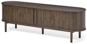 Hnědý TV stolek v dekoru dubu 180x56x40 cm Meta – Unique Furniture